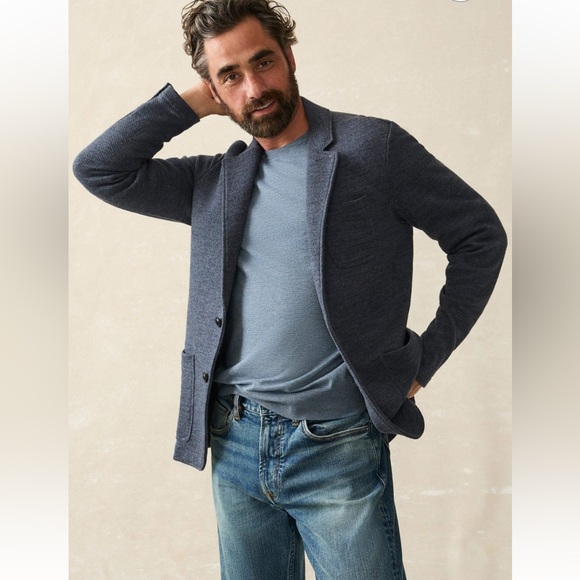 Faherty | Suits & Blazers | Faherty Inlet Knit Blazer In Deep Navy ...
